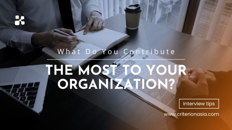What Do You Contribute the Most to Your Organization?